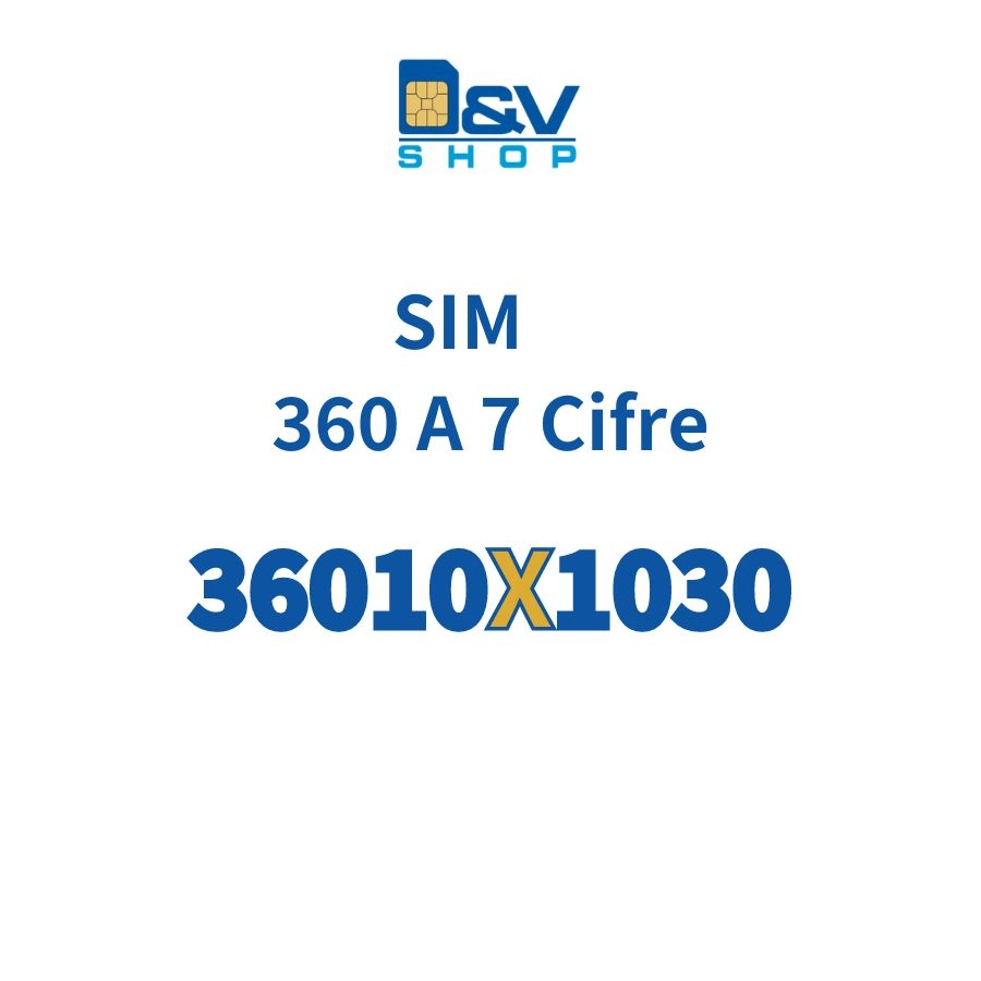 Sim 360 / 368 / 335 / 337 a 7 cifre - D&V Shop