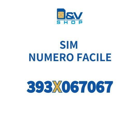 SIM Tre Numero Facile 393X067067 Da Attivare - D&Vshop - Unico come te